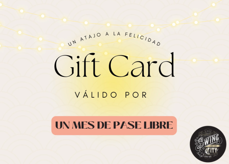 Gift Card – Pase LIBRE De Clases De Swing – Swing City